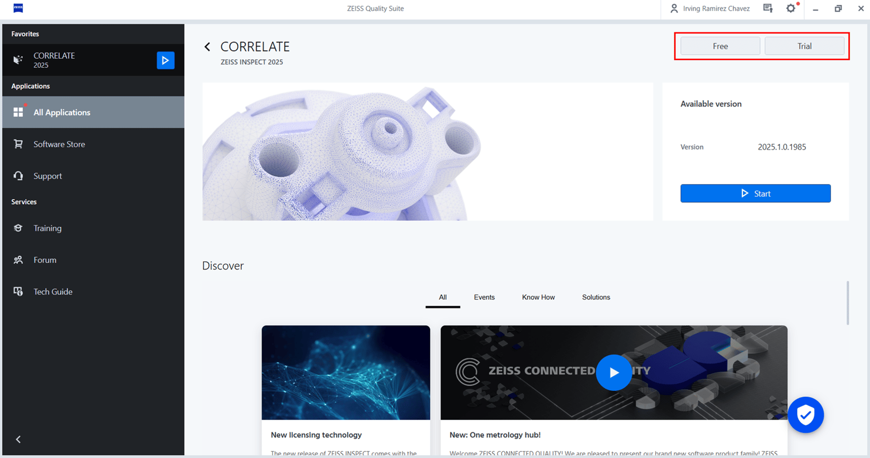 How do I try the ZEISS Correlate software?